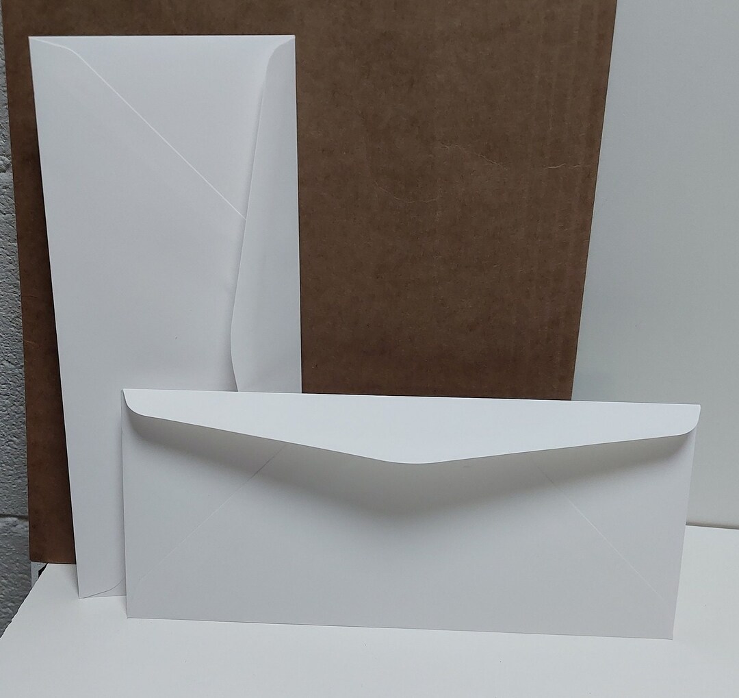 Slimline / Thinline White Envelopes 8 7/8 X 3 7/8 Pack of 25 - Etsy