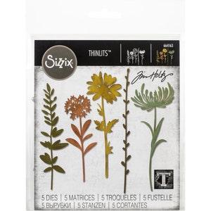 Sizzix Thinlits Tim Holtz Wildflower Stems #1 Dies 664163 - Etsy