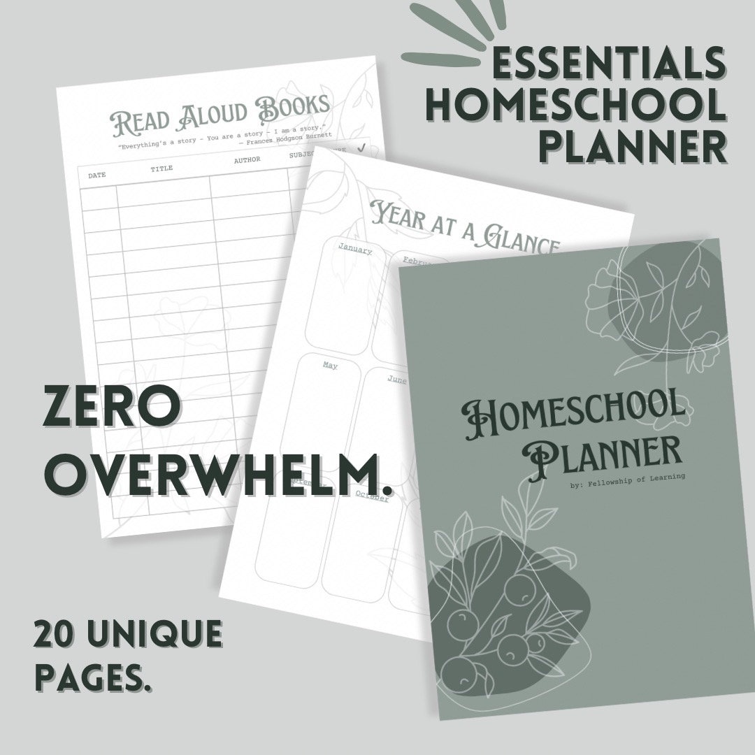 Undated Homeschool Planner Printable Planner Gift for Homeschool Mom ...