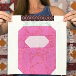 Canning Jar Quilt Block Pattern - PDF Includes Instructions for 6 Inch ...