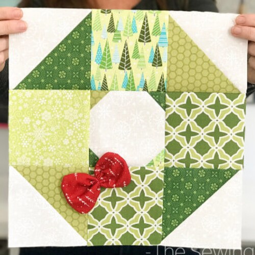 Christmas Wreath Quilt Block Pattern PDF Includes - Etsy