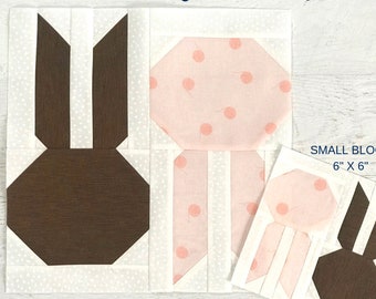 Bunny and Carrot Quilt Pattern Two Block Pieced Rabbit - Etsy