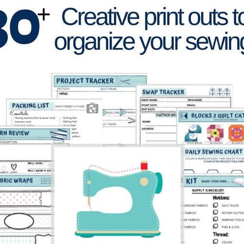 Sew Organized Printable Pack PDF download Template - Etsy
