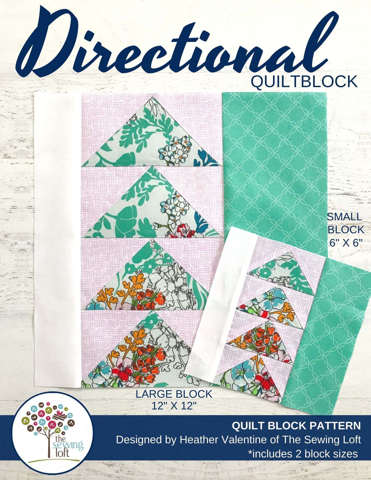 Directional Quilt Block Pattern PDF Includes Instructions | Etsy