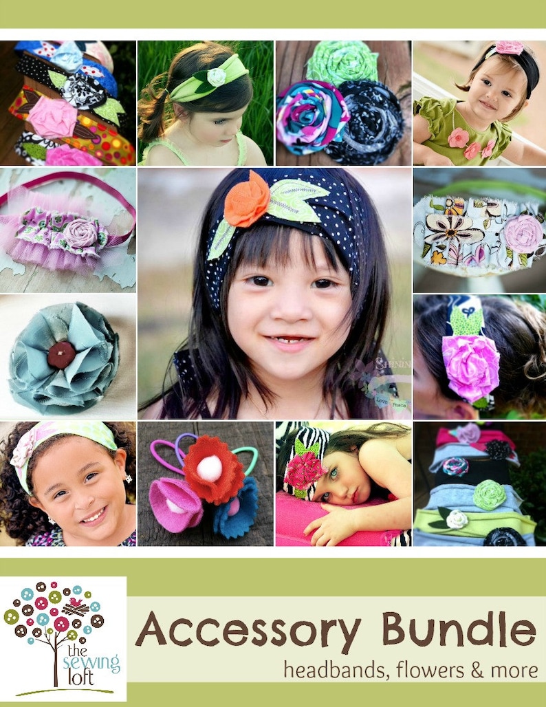 Hair Accessory and Flower Bundle Pack Pattern- How to INSTANT DOWNLOAD ...