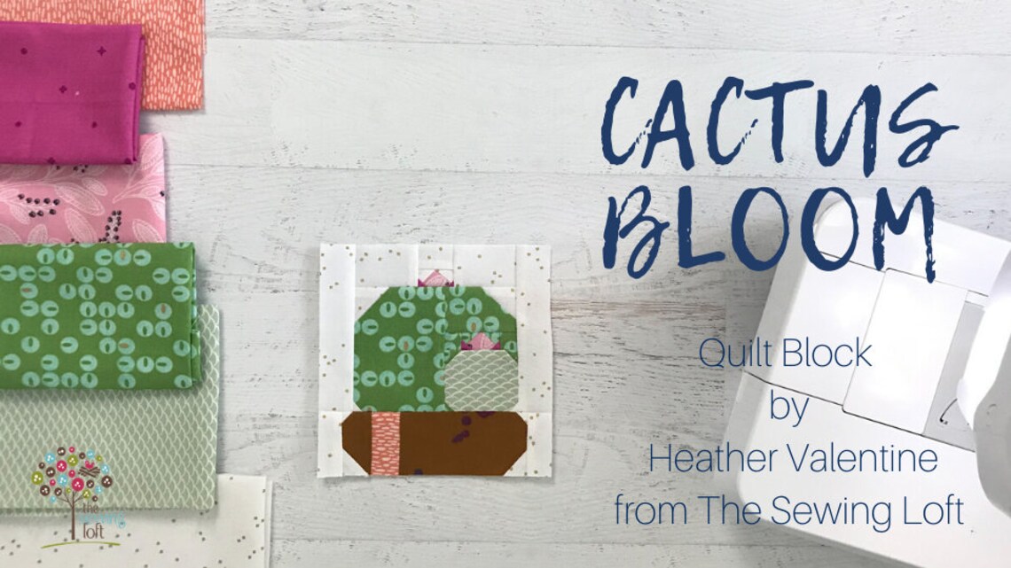 Cactus Bloom Quilt Block Pattern – 6 and 12 Inch (PDF Pattern) - Etsy