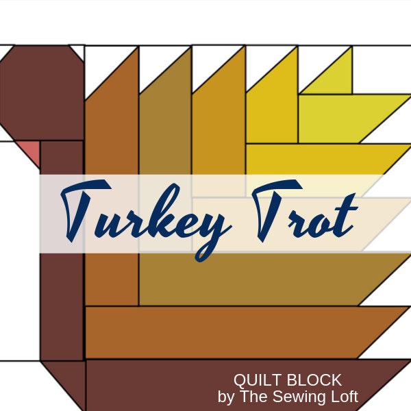 Turkey Trot Quilt Block Pattern – 6 and 12 Inch (PDF) - Etsy
