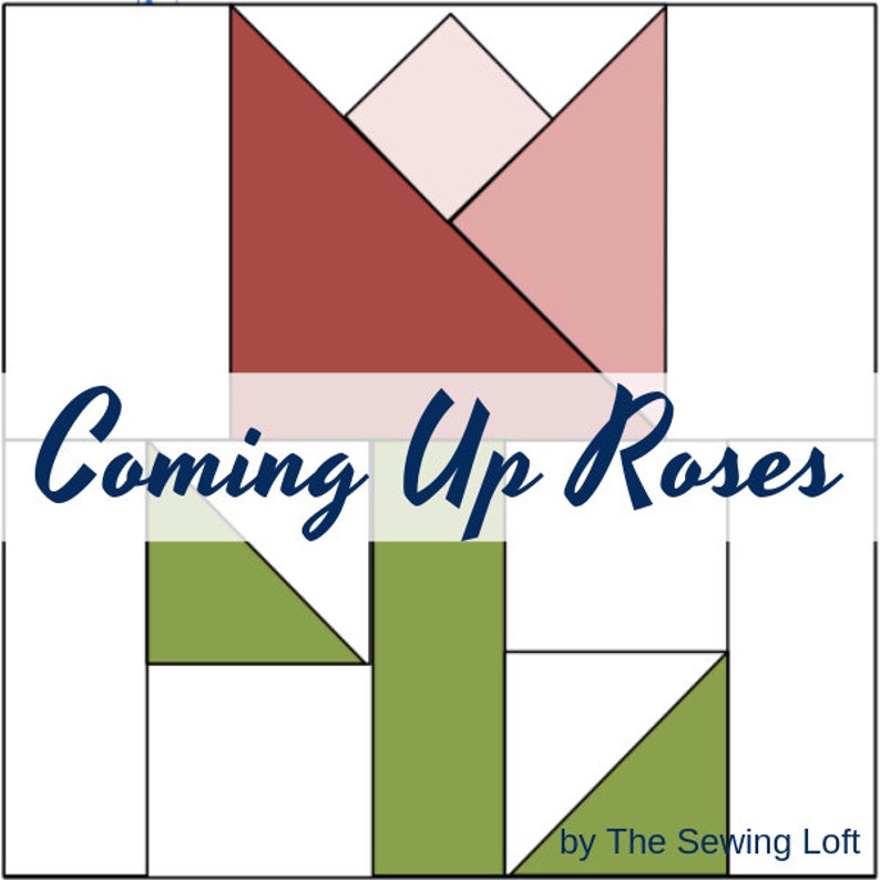 Coming up Roses Quilt Block Pattern – 6 and 12 Inch (PDF Pattern) - Etsy
