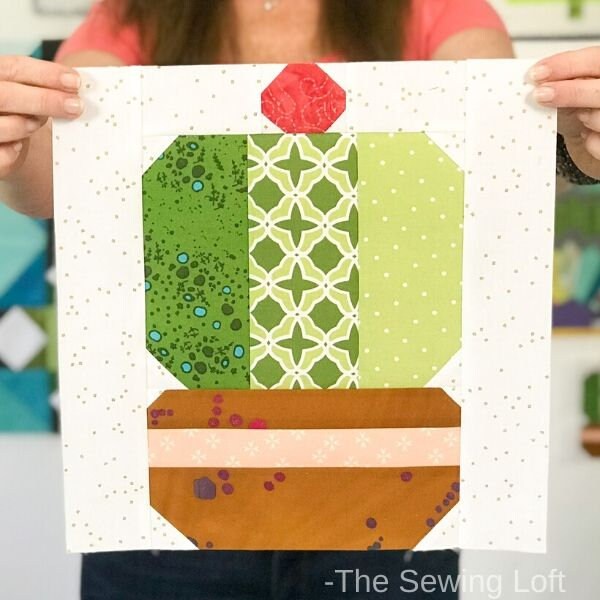 Desert Cactus Quilt Block Pattern - PDF Includes Instructions for 6 ...