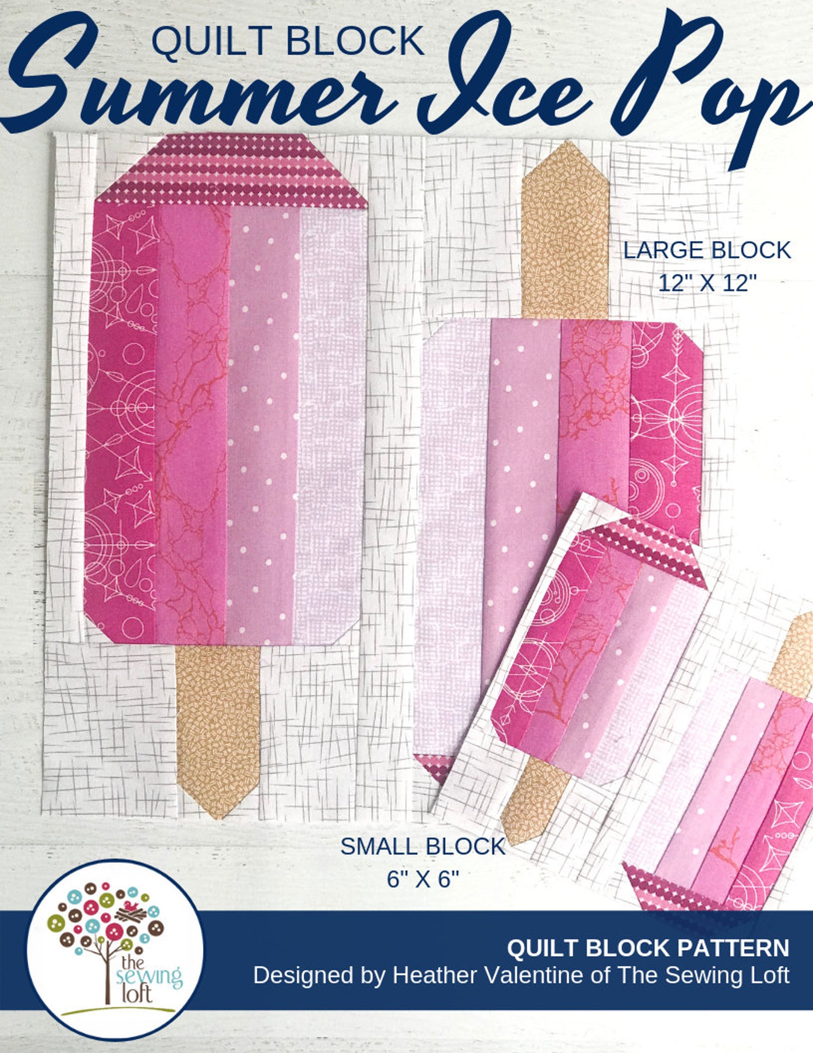 Ice Pop Quilt Block Pattern PDF Includes instructions for 6 | Etsy