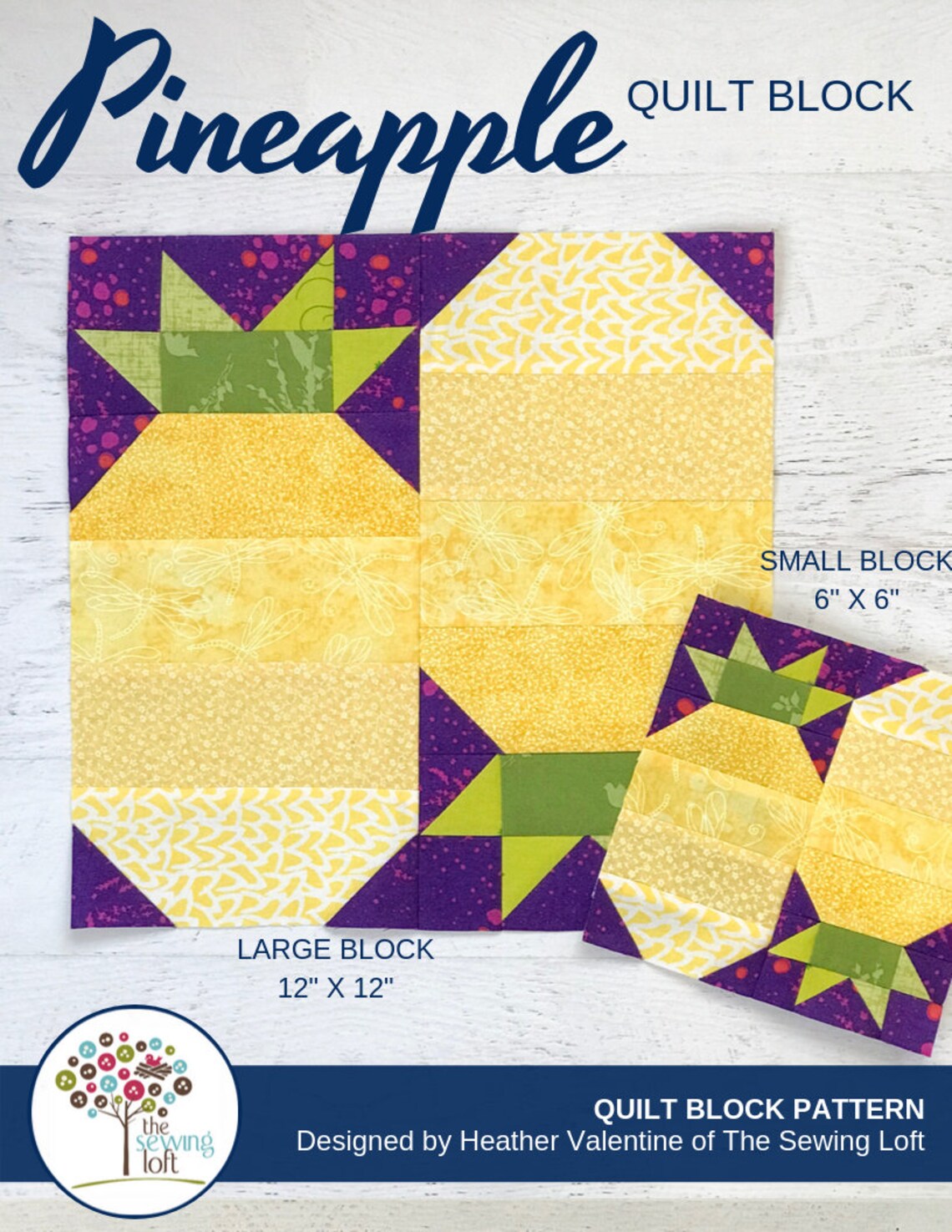 Pineapple Quilt Block Pattern PDF Includes Instructions for - Etsy