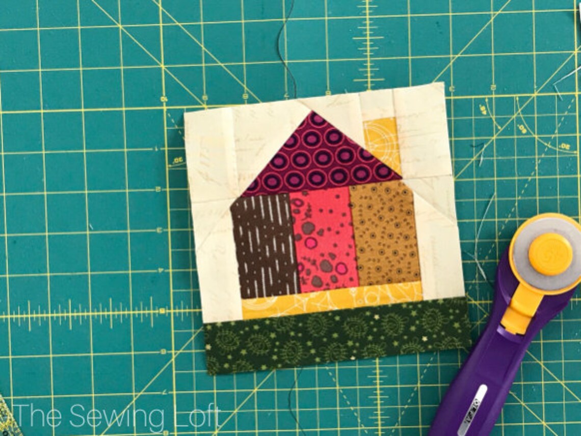 Tiny House Quilt Block Pattern - PDF Includes Instructions for 6 Inch ...