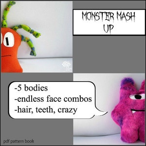 Monster Mash up Pattern- INSTANT DOWNLOAD PDF - Etsy