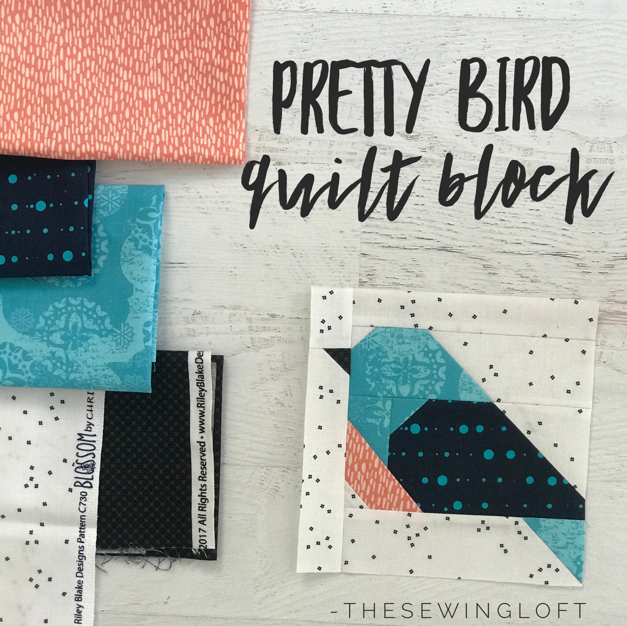 Pretty Bird Quilt Block Pattern - PDF Includes Instructions for 6 Inch ...