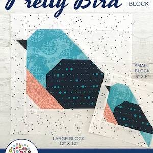 Pretty Bird Quilt Block Pattern - PDF Includes Instructions for 6 Inch ...