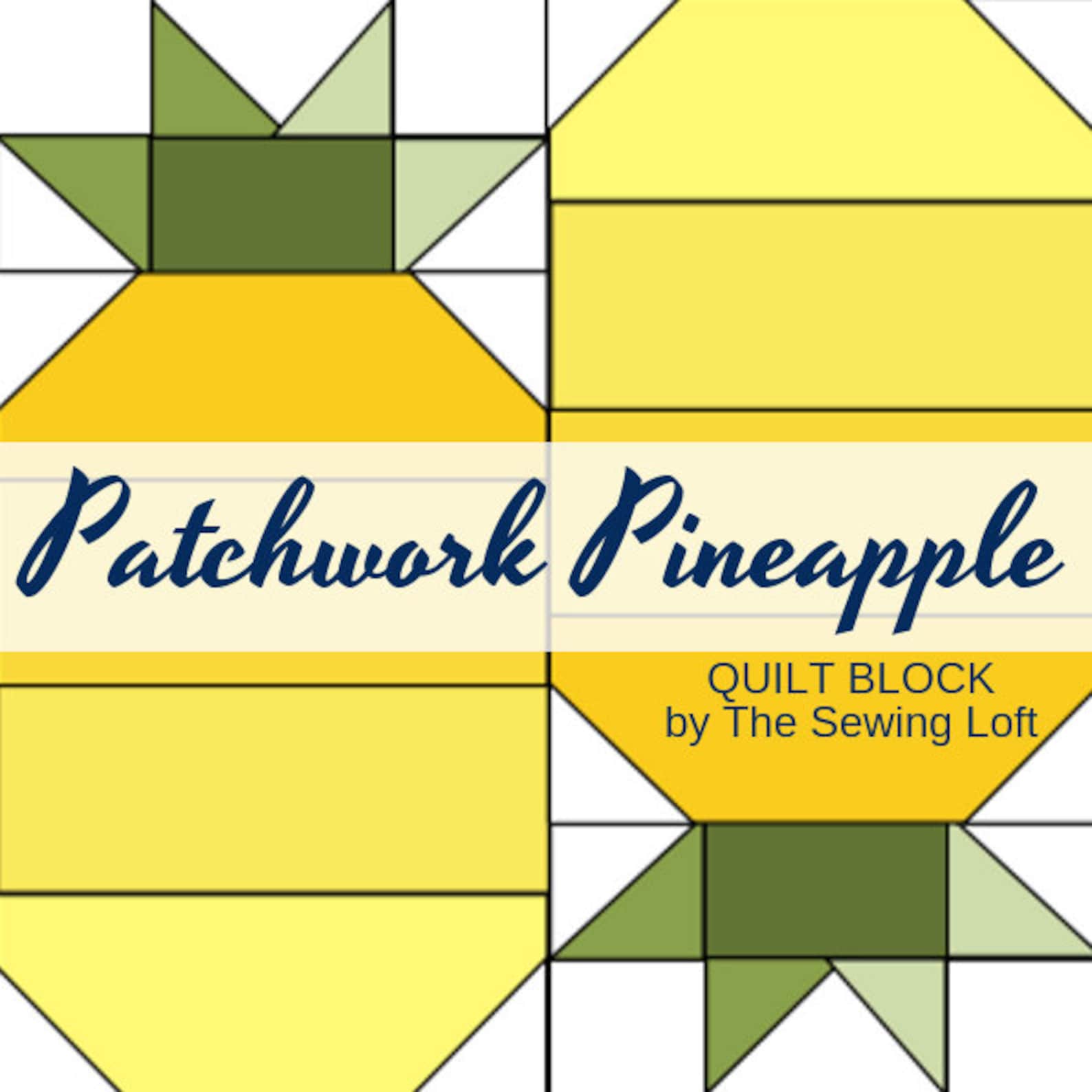 Pineapple Quilt Block Pattern – 6 and 12 Inch (PDF Pattern) - Etsy