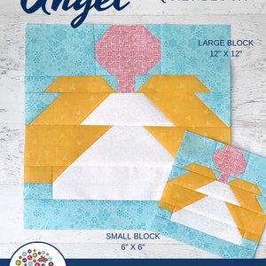 Christmas Angel Quilt Block Pattern - PDF Includes Instructions for 6 ...