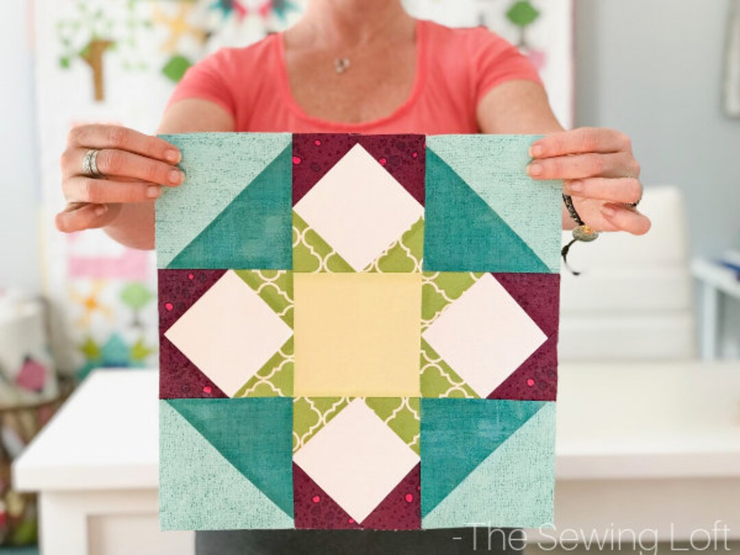 Spring Burst Quilt Block Pattern - PDF Includes Instructions for 6 Inch ...