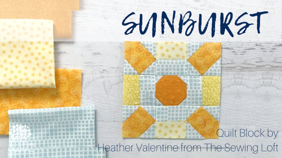 Sunburst Quilt Block Pattern - PDF Includes Instructions for 6 Inch and ...