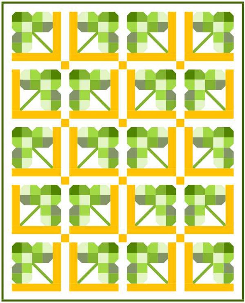Shamrock Quilt Block Pattern PDF Includes Instructions for 6 | Etsy