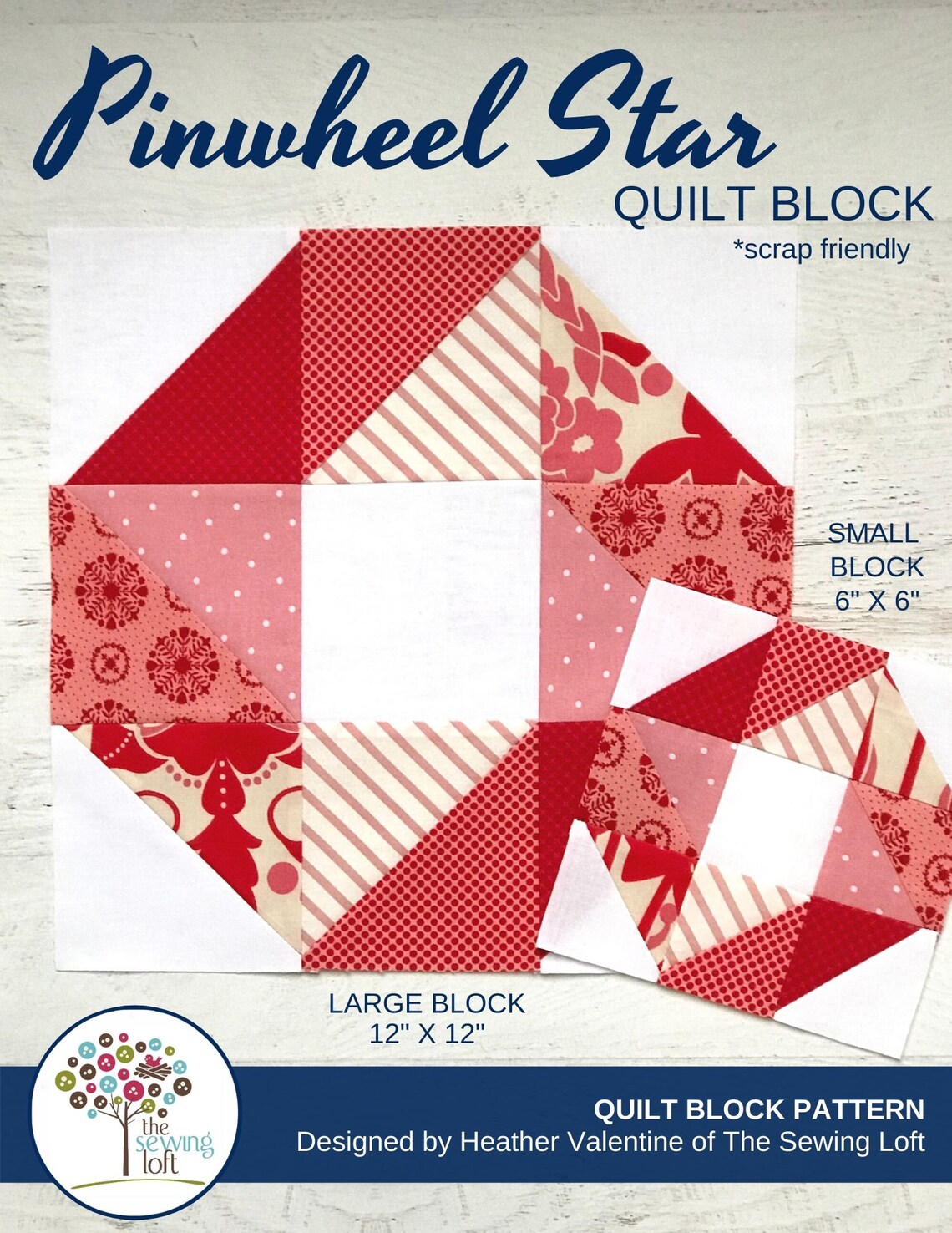 Pinwheel Star Quilt Block Pattern PDF Includes Instructions | Etsy