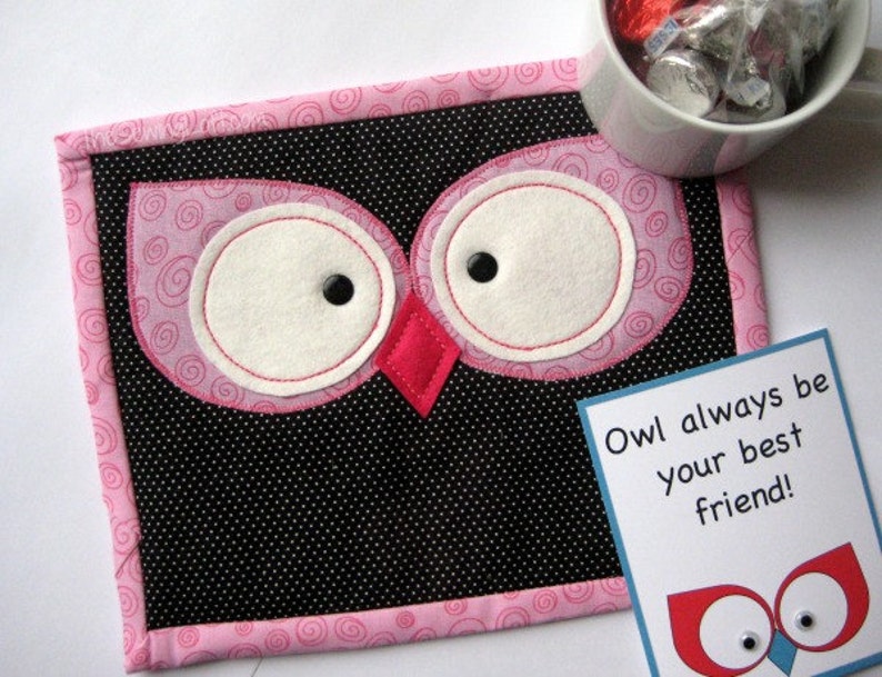 Owl Eyes Mini Quilt Mug Rug Pattern Instant Download - Etsy