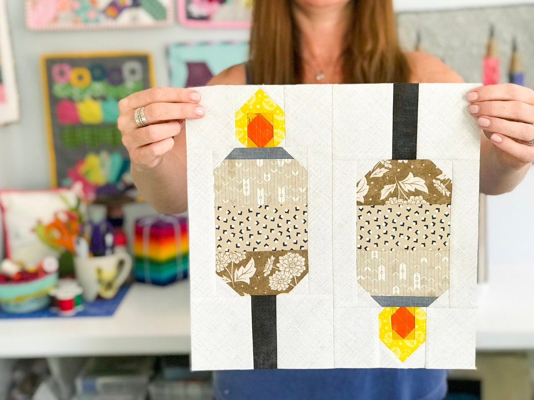 Tiki Torch Quilt Block Pattern – 6 and 12 Inch (PDF) - Etsy