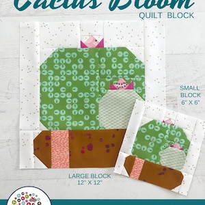 Cactus Bloom Quilt Block Pattern – 6 and 12 Inch (PDF Pattern) - Etsy