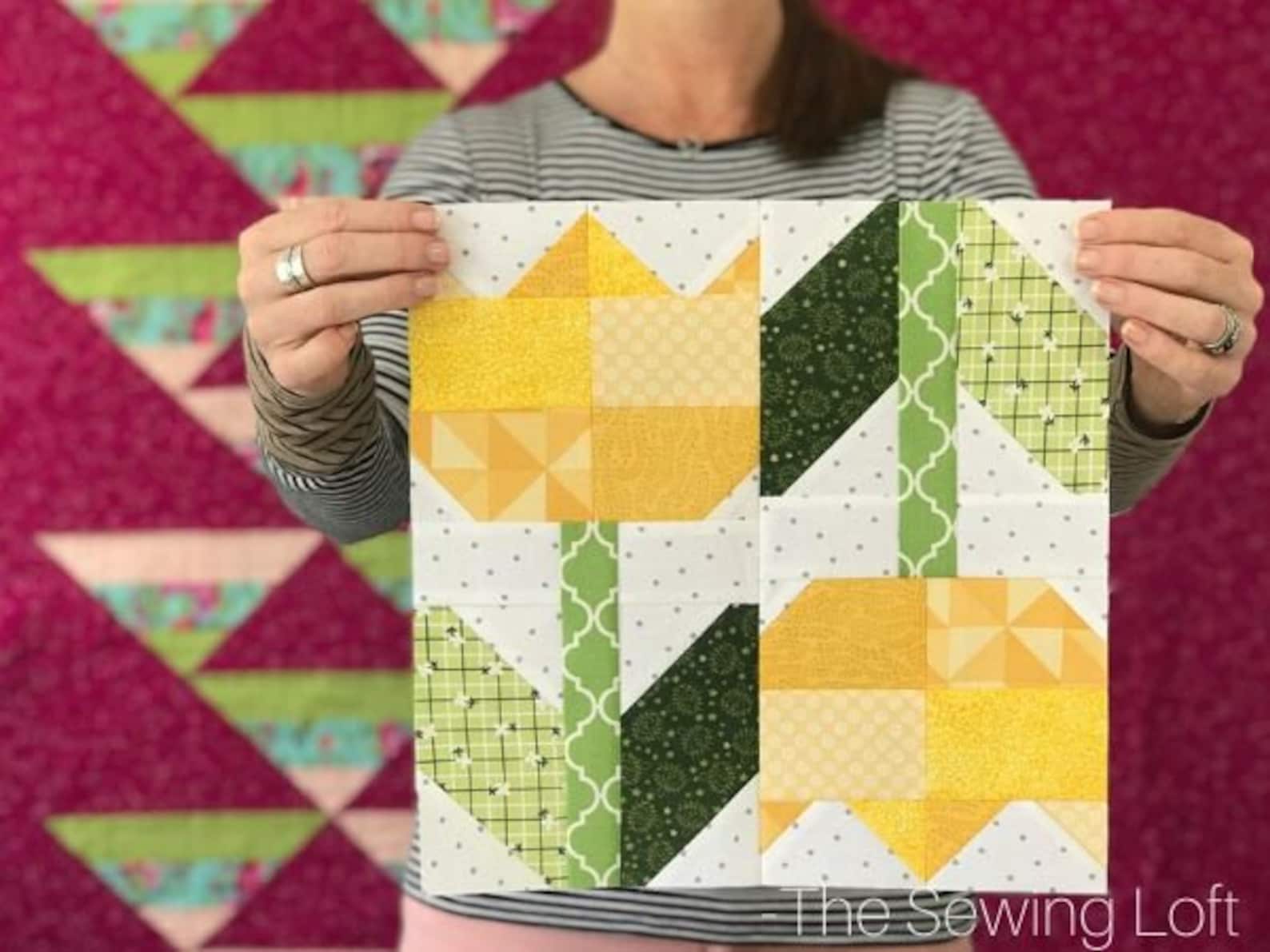Spring Tulips Quilt Block Pattern PDF Includes Instructions - Etsy