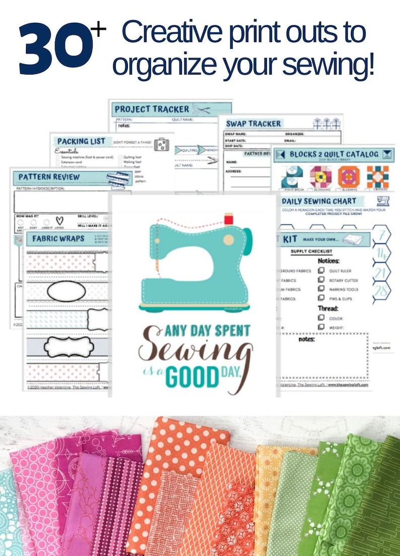Sew Organized Printable Pack PDF download Template - Etsy