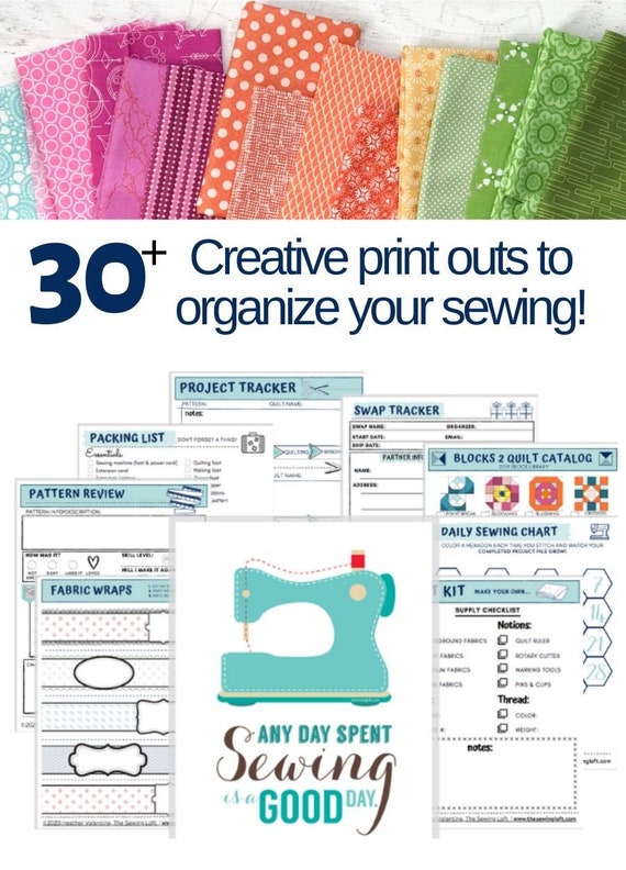 Paper Sew Organized Printable Pack PDF download, template, printable ...