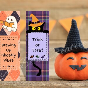 Halloween Printable Bookmarks, Set of 5, Digital Download, Spooky ...