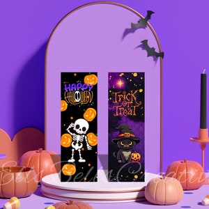 Halloween Printable Bookmarks, Set of 5, Digital Download, Spooky ...