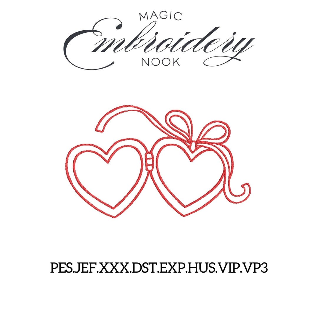 Locket Embroidery Design for Monogram Letters. Romantic Heart Locket ...