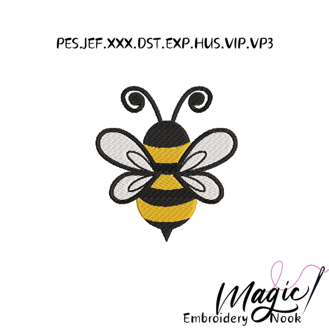 Cute Honey Bee Digital Embroidery Design. Machine Embroidery Design ...