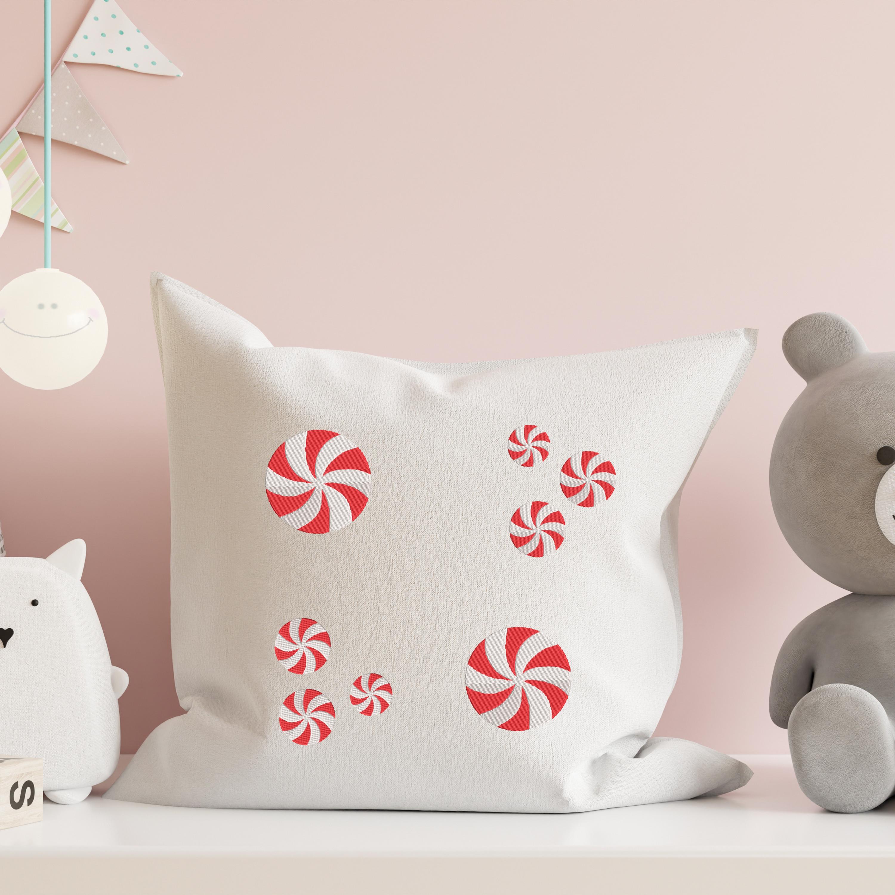 Peppermint Candy Silhouette Embroidery Design. Christmas Peppermint ...