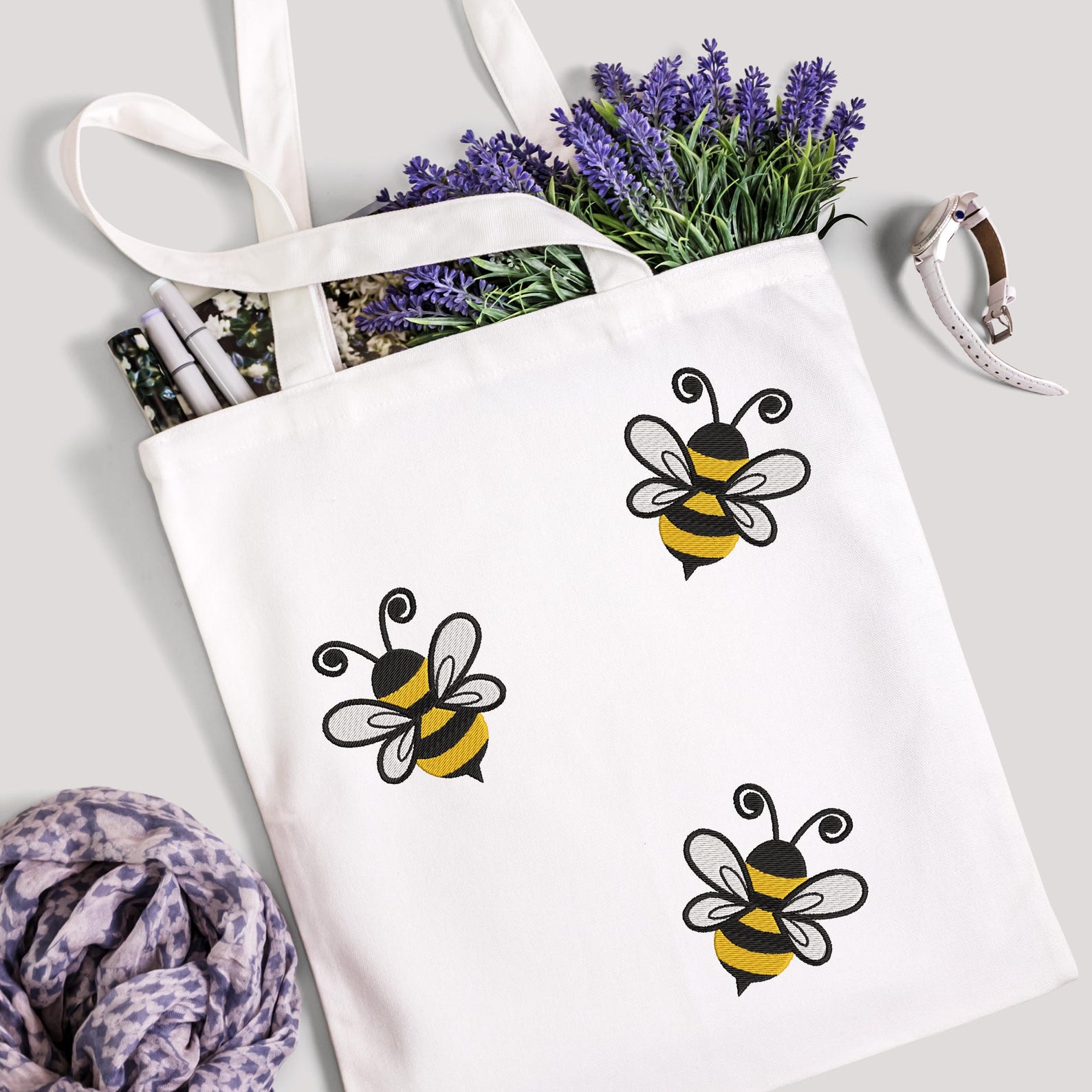 Cute Honey Bee Digital Embroidery Design. Bumble Bee Machine Embroidery ...