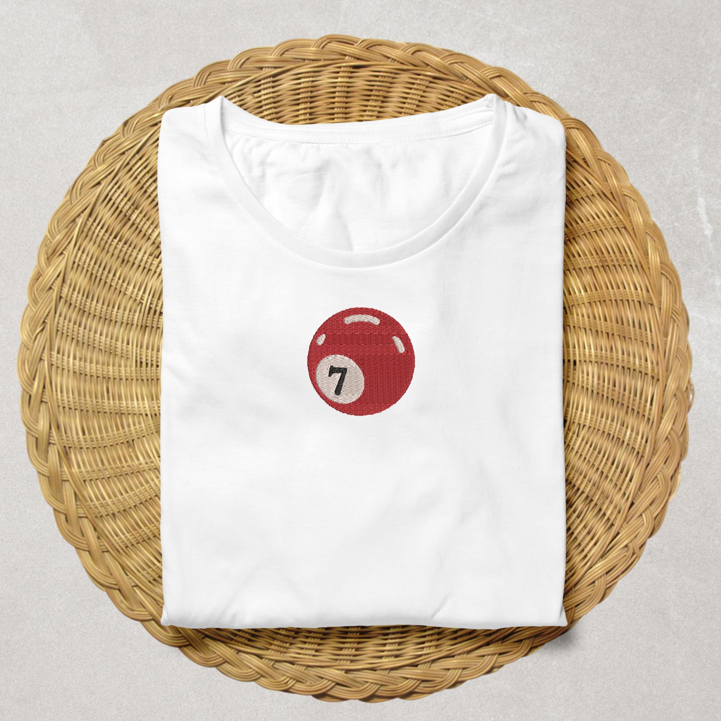 7 Ball Embroidery Design. Lucky Number Seven Billiard and Pool Ball ...