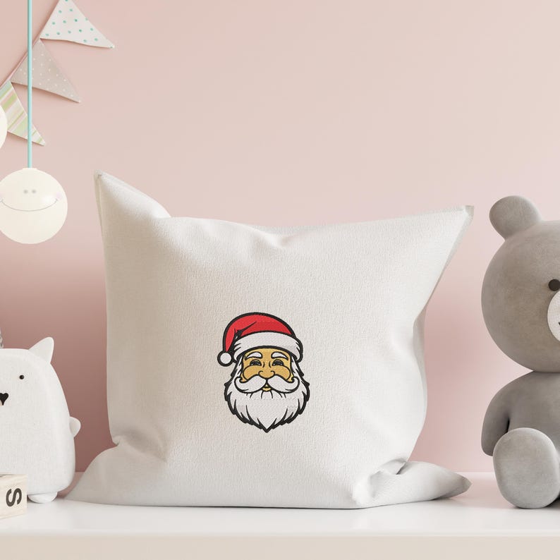 Santa Claus Face Embroidery Design. Christmas Santa Embroidery for ...
