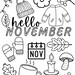 November Coloring Page, Hello November, Remembrance Day, Elementary ...