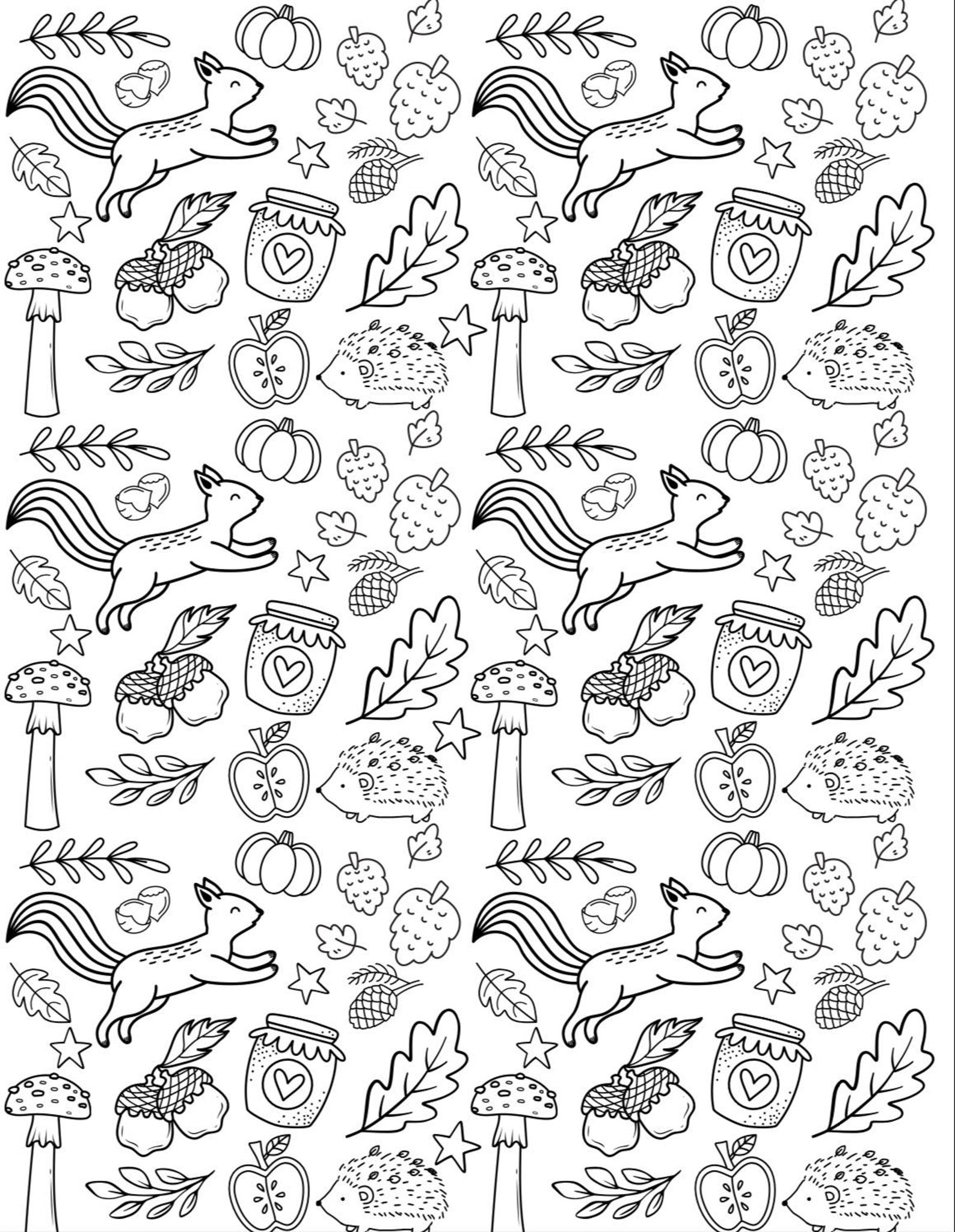 Fall Coloring Pages, Autumn, Educational, Classroom, Homeschool ...