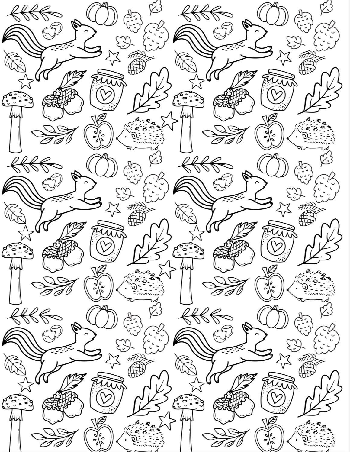 Fall Coloring Pages, Autumn, Educational, Classroom, Homeschool ...