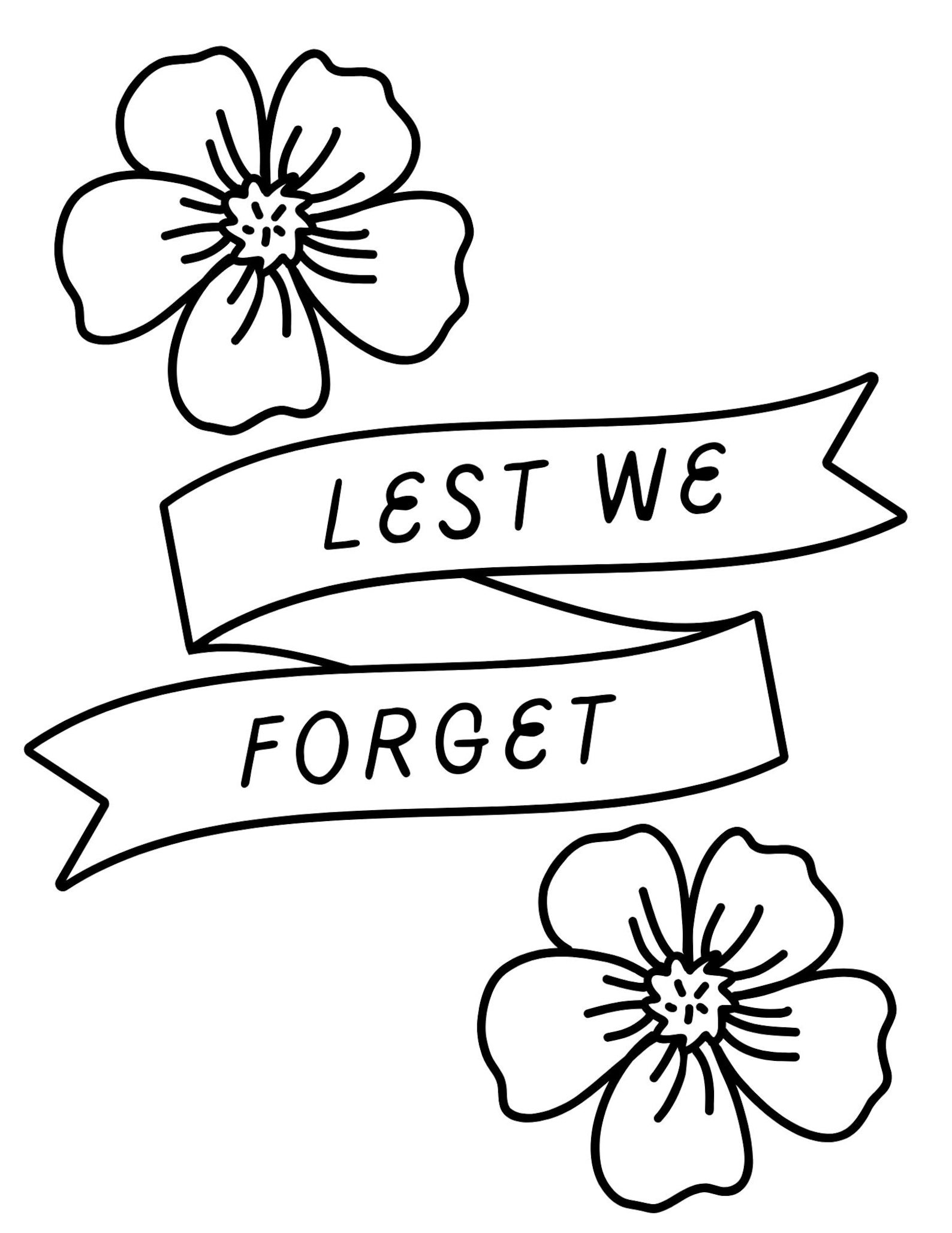 Remembrance Day Coloring Pages, Lest We Forget, November, Poppy ...