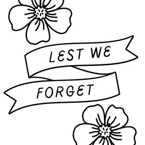 Remembrance Day Coloring Pages, Lest We Forget, November, Poppy ...