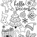 Winter Colouring Page, Hello December, Winter, Christmas, Holidays ...