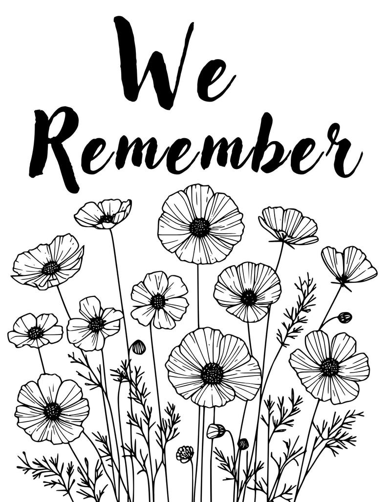 Remembrance Day Coloring Pages, Lest We Forget, November, Poppy ...