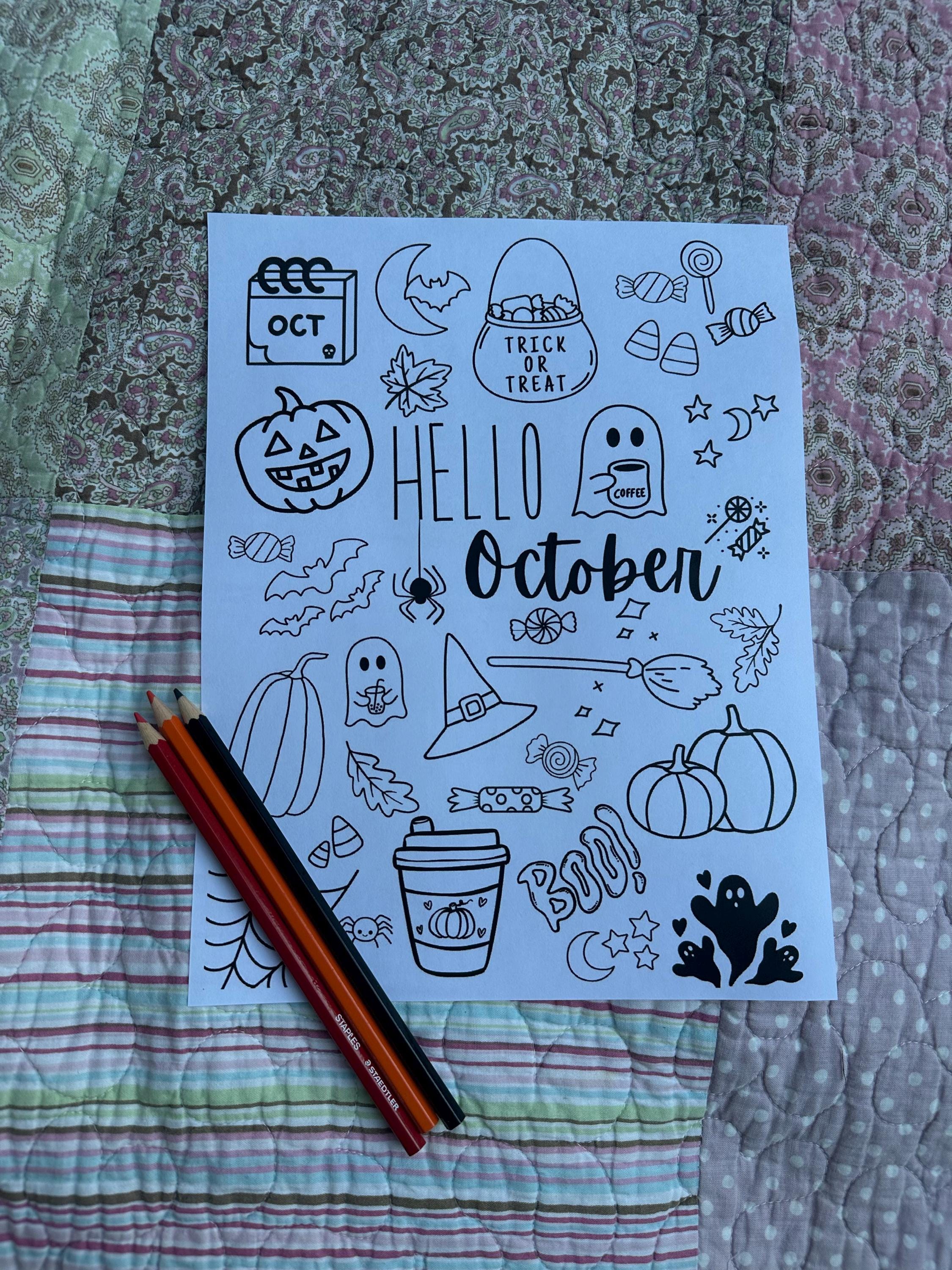 Fall Coloring Pages, Autumn, September, October, Educational, Classroom ...