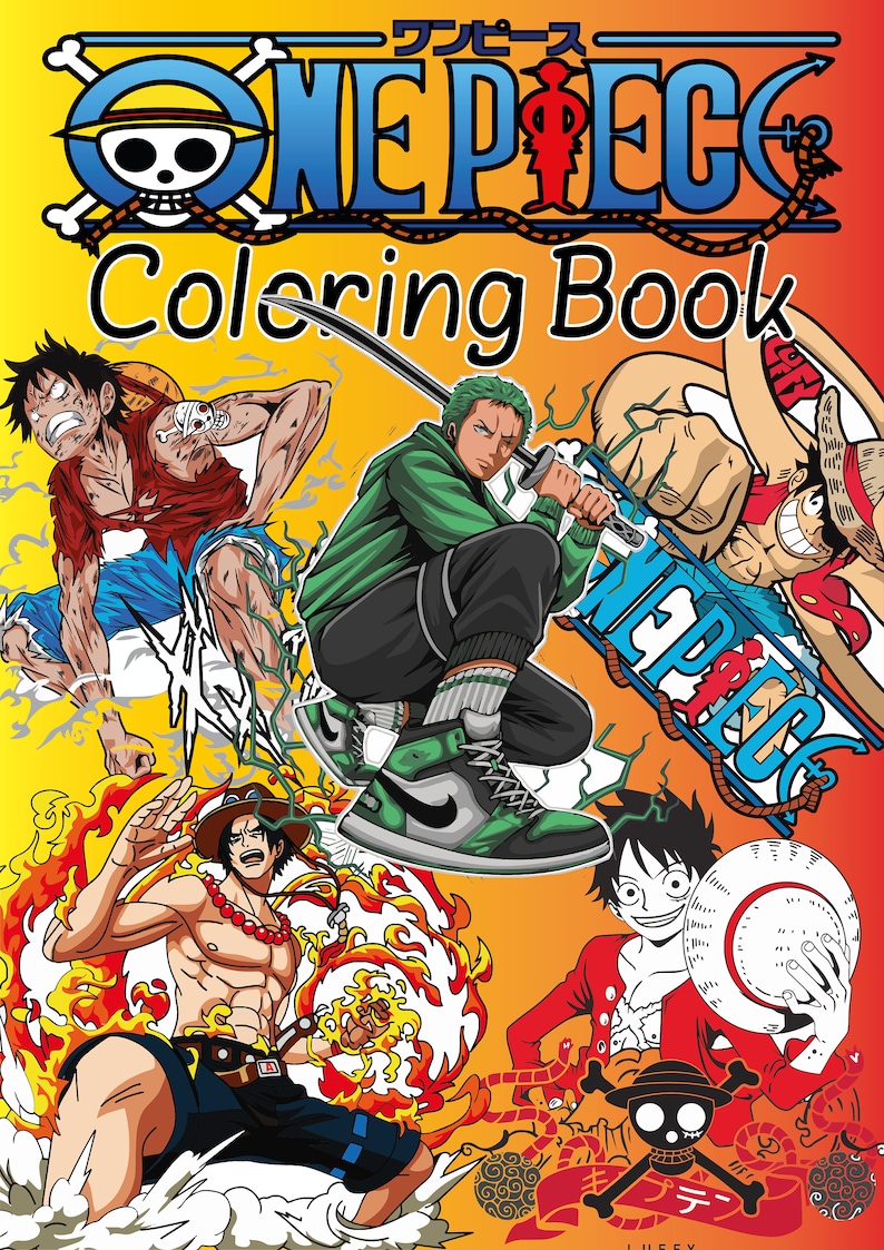 Coloring Book, Custom ONE PIECE Book for Kids , Coloring Book for ...