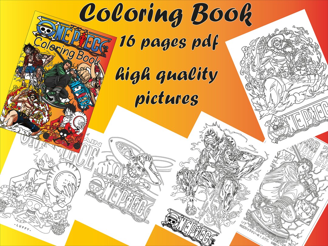 Coloring Book, Custom ONE PIECE Book for Kids , Coloring Book for ...
