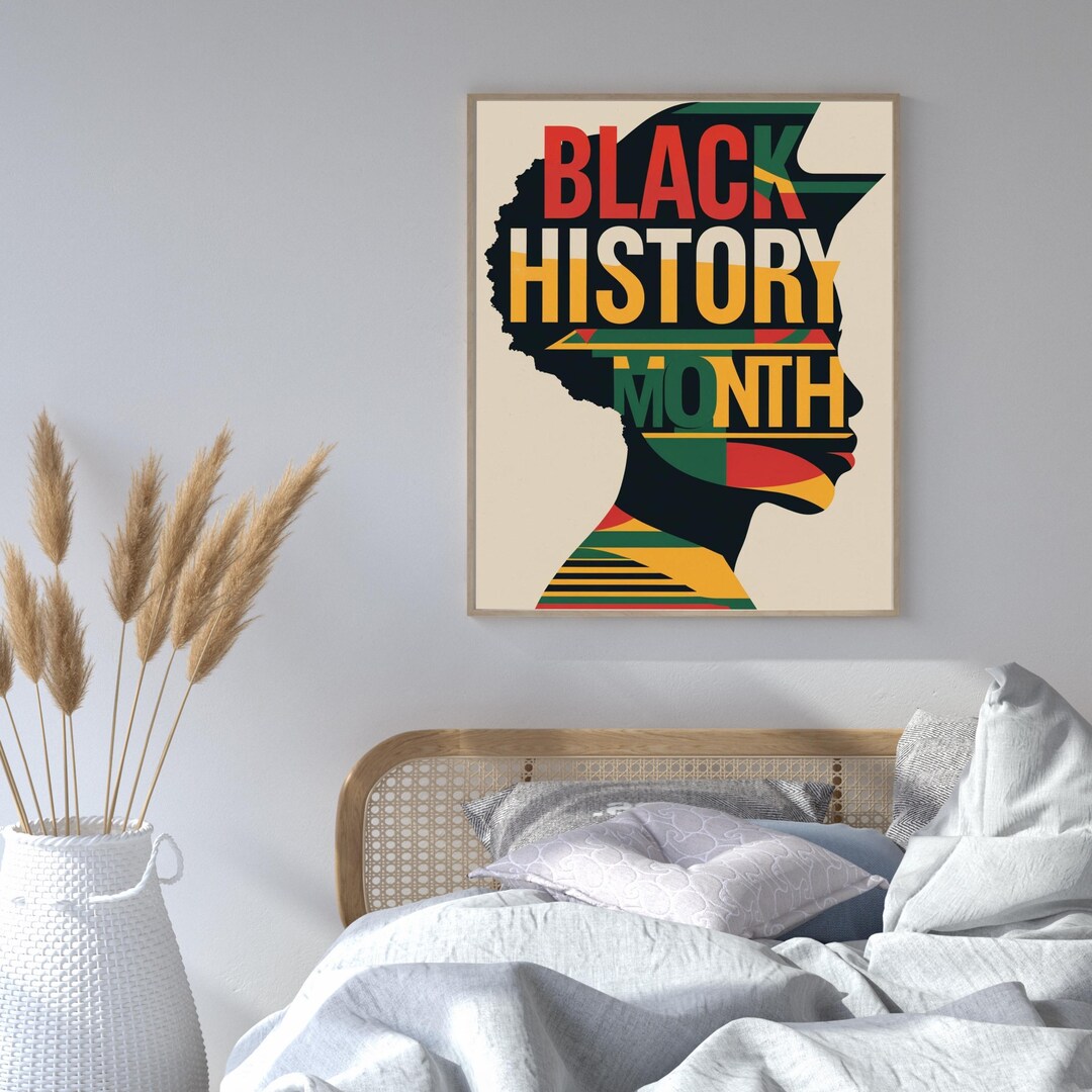 Black History Month Art: Pan-african Silhouette Poster (digital ...